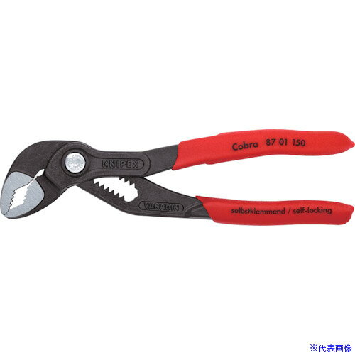 オレンジブック トラスコ中山　TRUSCOKNIPEX ウォーターポンププライヤー コブラ すべり止め付きプラスチックハンドル 150mm 〔品番:8701150〕[ 注番:4469313]特長●プッシュボタンにより、素早く簡単にアゴの幅を...