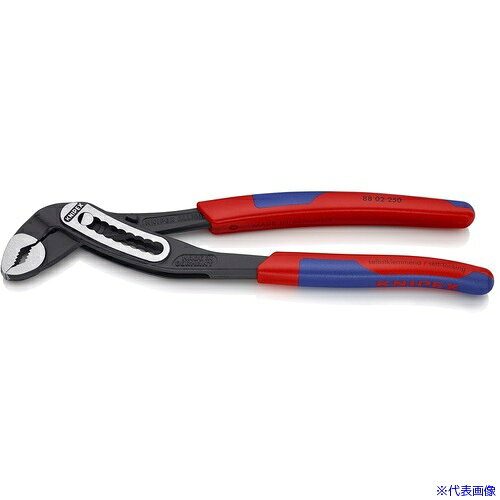 オレンジブック トラスコ中山　TRUSCOKNIPEX ウォーターポンププライヤー アリゲーター コンフォートハンドル 250mm 〔品番:8802250〕[ 注番:4469470]特長●ジョイント部は横方向へのブレを防止する三枚合わせ構造...