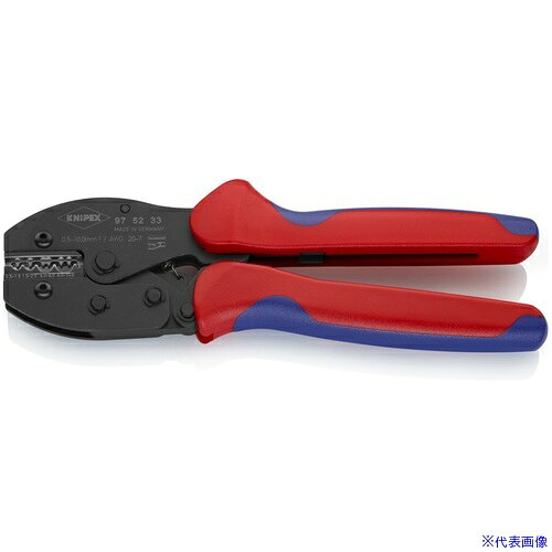 オレンジブック トラスコ中山　TRUSCOKNIPEX 圧着ペンチ プレシフォース 220mm 裸端子スリーブ、Buttコネクタ用 〔品番:975233〕[ 注番:4469771]特長●最適なハンドル位置、軽量なボディー、ショートタイプのデ...