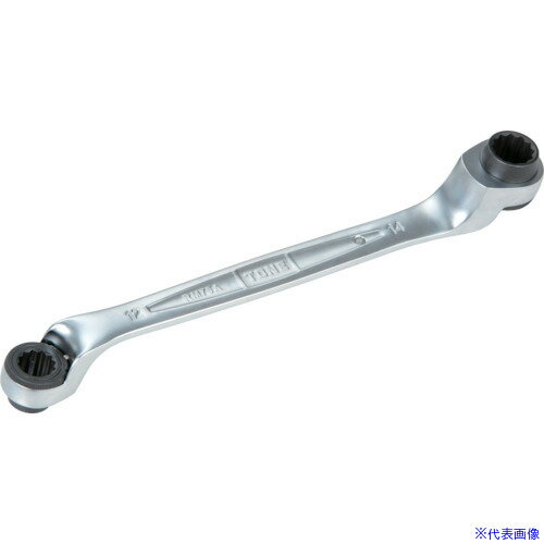 オレンジブック トラスコ中山　TRUSCOTONE 両頭ラチェットめがねレンチ 75度 対辺寸法16x18全長258mm 〔品番:RM75A1618〕[ 注番:4472683]特長●切替ダイヤルを回せば右回転・左回転・固定の切替が可能です。...