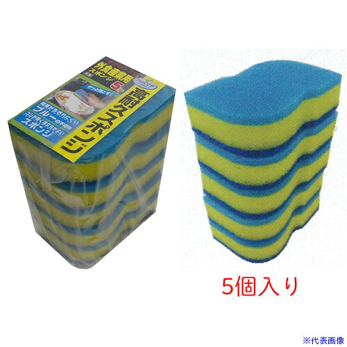 オレンジブック トラスコ中山　TRUSCOキクロン キクロンプロ外食産業用スポンジ ブルー (5個入) 〔品番:S101〕[ 注番:4489918]特長●研磨材入りでガンコな汚れを落とします。●泡立ちの良い中間スポンジとハリの強い表面スポン...