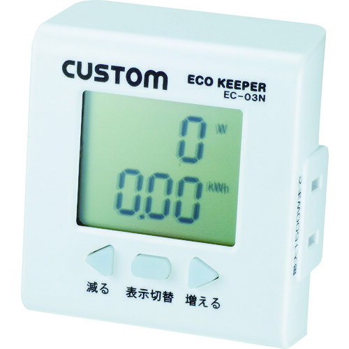 オレンジブック トラスコ中山　TRUSCOCUSTOM エコキーパー 〔品番:EC03N〕[ 注番:4492145]特長●壁のコンセントと電気製品の間に接続するだけで、電気製品の電力測定ができます。●電気製品(AC100V電源)の使用状況(...