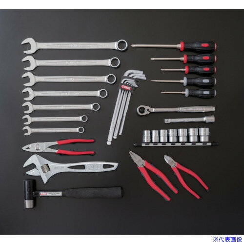 オレンジブック トラスコ中山　TRUSCOTONE 整備用工具セット シャッター付サービスボード 工具一式のみ 36点セット 〔品番:CS410C〕[ 注番:4519388]特長●サービスボードセットCS410の内容品のみのセットです。●ス...