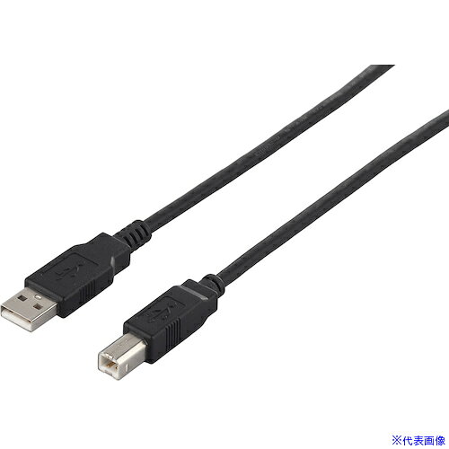 オレンジブック トラスコ中山　TRUSCOBUFFALO USB2.0ケーブル(A to B) 2m ブラック 〔品番:BSUAB220BK〕[ 注番:4528226]特長●USB2.0対応のUSBケーブル(A to B)です。 ●480M...