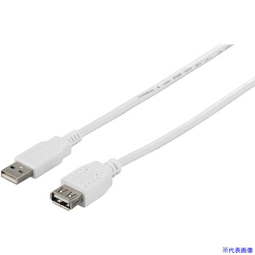 オレンジブック トラスコ中山　TRUSCOBUFFALO USB2.0延長ケーブル(A to A) 3m ホワイト 〔品番:BSUAA230WH〕[ 注番:4531195]特長●離れたパソコンとプリンター・HDDをつなぐ、USB2.0延長ケ...