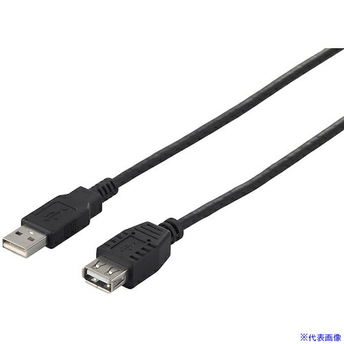 オレンジブック トラスコ中山　TRUSCOバッファロー USB2.0 A to A 延長ケーブル 1.0m ブラック 〔品番:BU2AA10BK〕[ 注番:4531223]特長●離れたパソコンとプリンター、ハードディスクをつなぐことができま...