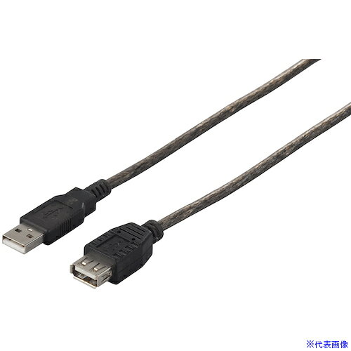 オレンジブック トラスコ中山　TRUSCOBUFFALO USB2.0延長ケーブル(A to A) 1.5m ブラックスケルトン 〔品番:BSUAA215BS〕[ 注番:4531225]特長●離れたパソコンとプリンター・HDDをつなぐ、US...