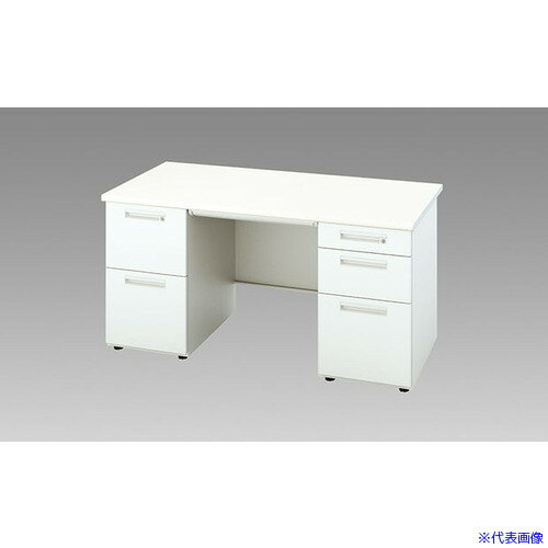 オレンジブック トラスコ中山　TRUSCONAIKI 両袖デスク XED型/本体:クリアーホワイト 天板:ホワイト本体:クリアーホワイト 天板:ホワイト/W1400×D700×H700 〔品番:XED147BAWH〕[ 注番:4532848...