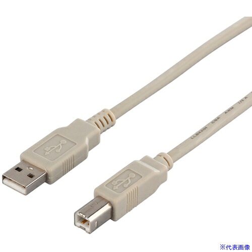 オレンジブック トラスコ中山　TRUSCOBUFFALO USB2.0ケーブル(A to B) 1.5m アイボリー 〔品番:BSUAB215IV〕[ 注番:4538124]特長●USB2.0対応USBケーブル（A to Bタイプ）です。●...
