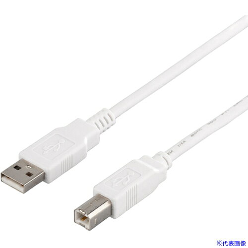 オレンジブック トラスコ中山　TRUSCOBUFFALO USB2.0ケーブル(A to B) 2m ホワイト 〔品番:BSUAB220WH〕[ 注番:4538144]特長●USB2.0対応のUSBケーブル(A to B)です。 ●480M...