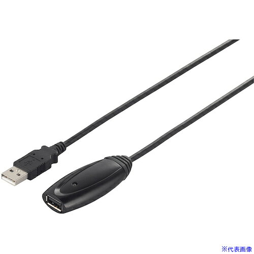 オレンジブック トラスコ中山　TRUSCOBUFFALO USB2.0リピーターケーブル(A to A) 5m ブラック 〔品番:BSUAAR250BK〕[ 注番:4539598]特長●離れたパソコンとプリンター・HDDをつなぐ、USB2....