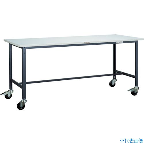 オレンジブック トラスコ中山　TRUSCOTRUSCO 軽荷重作業台(150kg)AE型 900X600XH846 φ100キャスター付 ダークグレー色 〔品番:AE0960C100DG〕[ 注番:4542592]特長●キャスター付で、作業...