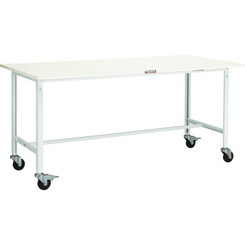 オレンジブック トラスコ中山　TRUSCOTRUSCO 軽荷重作業台(150kg)AE型 1800X750XH846 φ100キャスター付 ヤンググリーン色 〔品番:AE1800C100YG〕[ 注番:4543017]特長●キャスター付で、...