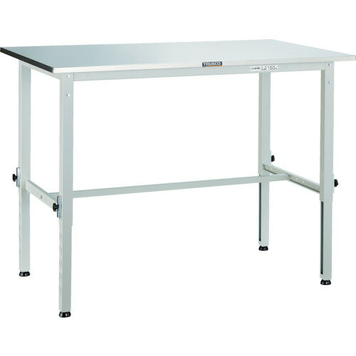 オレンジブック トラスコ中山　TRUSCOTRUSCO 軽荷重作業台高さ調節式(150kg)AEM型 1800X750XH650〜950 ステンレス張り ホワイト色 〔品番:AEM1800SUSW〕[ 注番:4543335]特長●650〜9...