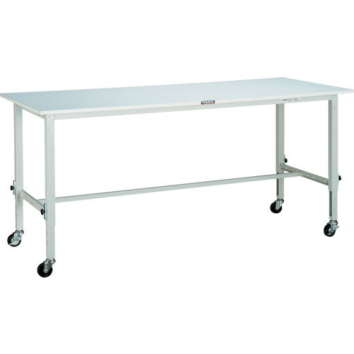 オレンジブック トラスコ中山　TRUSCOTRUSCO 軽荷重作業台高さ調節式(80kg)AEM型 1800X900XH719〜1019 φ75キャスター付 ホワイト色 〔品番:SAEM1809C75W〕[ 注番:4546903]特長●71...