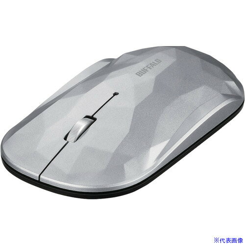 オレンジブック トラスコ中山　TRUSCOBUFFALO 薄型 3ボタン Bluetooth BlueLEDマウス ジオメトリー シルバー 〔品番:BSMBB330GSV〕[ 注番:4576220]特長●レシーバー不要のBluetooth接...