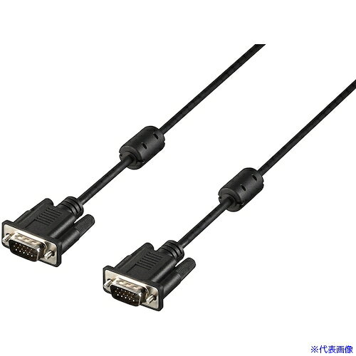 オレンジブック トラスコ中山　TRUSCOBUFFALO ディスプレイケーブル D−sub15pin 1m 〔品番:BD10BK〕[ 注番:4577832]特長●D-sub15ピン（ミニ）ケーブルです。●スリムケーブルです。●金メッキピン採...