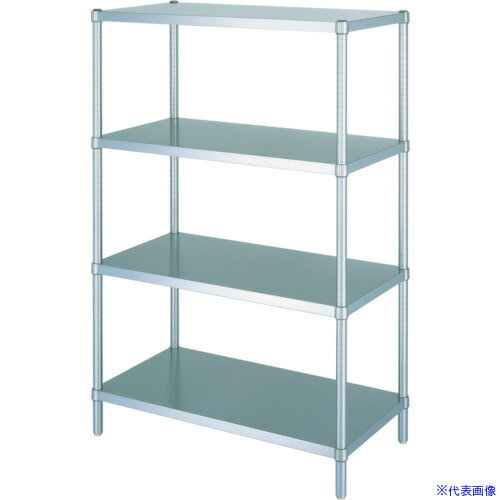 オレンジブック トラスコ中山　TRUSCOシンコー ステンレスラック(ベタ棚タイプ)4段 RBN4型 SUS304 1188×438×1800 〔品番:RBN412045〕[ 注番:4598172]特長●耐食性に優れたSUS304製です。●...