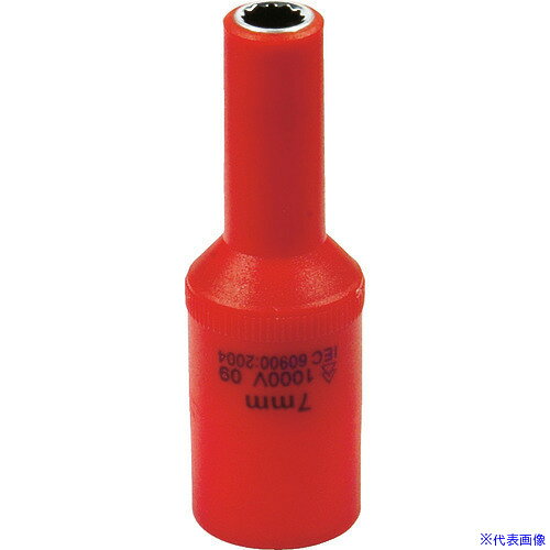 オレンジブック トラスコ中山　TRUSCOTech-EV 絶縁工具 ソケット 3/8 7mm 〔品番:OLC652007A〕[ 注番:4603664]特長●成型樹脂の絶縁被膜により今までにない被膜の薄さを実現しました。用途●電気自動車及びハ...