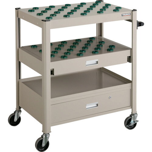 オレンジブック トラスコ中山　TRUSCOTRUSCO TCW型ツーリングワゴン 30X57個スライド棚引出し付 ネオグレー 〔品番:TCWT302DC〕[ 注番:4614526]特長●CA・DCタイプは前後に引き出せるスライド棚付で、狭い...