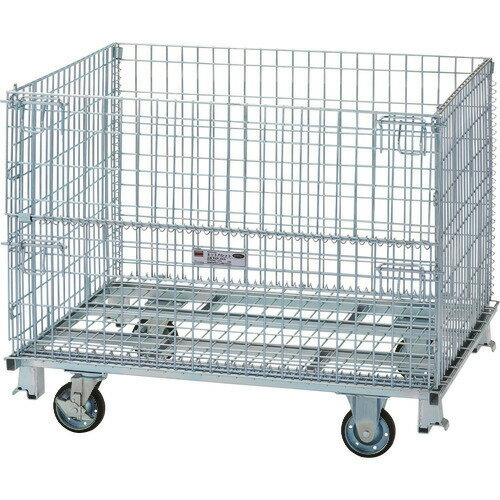 オレンジブック トラスコ中山　TRUSCOTRUSCO ネットパレット車輪付 間口1200X奥行1000X高さ993 700kg 〔品番:TNP4NS〕[ 注番:4624106]特長●開閉部はコイルを使用し開閉操作は簡単です。●メッシュ構造...