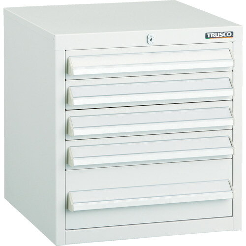 オレンジブック トラスコ中山　TRUSCOTRUSCO LVR型キャビネット 392X412XH420 引出5段 W 〔品番:LVR423W〕[ 注番:4652304]特長●軽量型で卓上用でも使用できるキャビネットです。●オールロック機構で...