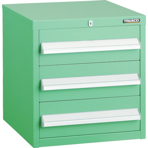 オレンジブック トラスコ中山　TRUSCOTRUSCO LVR型キャビネット 392X412XH420 引出3段 YG 〔品番:LVR424YG〕[ 注番:4652339]特長●軽量型で卓上用でも使用できるキャビネットです。●オールロック機...