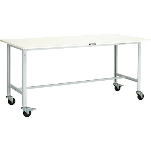 オレンジブック トラスコ中山　TRUSCOTRUSCO 軽荷重作業台(150kg)AE型 1800X900XH846 φ100キャスター付 ホワイト色 〔品番:AE1809C100W〕[ 注番:4667191]特長●キャスター付で、作業台を...