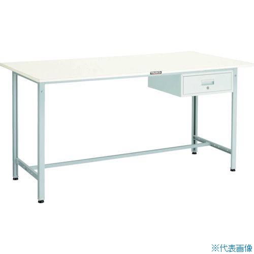 オレンジブック トラスコ中山　TRUSCOTRUSCO 軽荷重立作業台(300kg)HAE型 1500X750XH900 1段引出付 ホワイト色 〔品番:HRAE1500F1W〕[ 注番:4670264]特長●深めの引出しが付いており、ゆと...