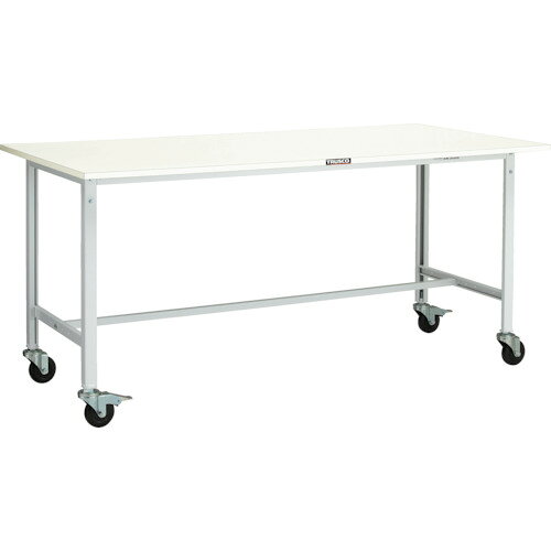 オレンジブック トラスコ中山　TRUSCOTRUSCO 軽荷重作業台(150kg)AE型 1800X750XH845 φ100キャスター付 ホワイト色 〔品番:RAE1800C100W〕[ 注番:4672038]特長●キャスター付で、作業台...