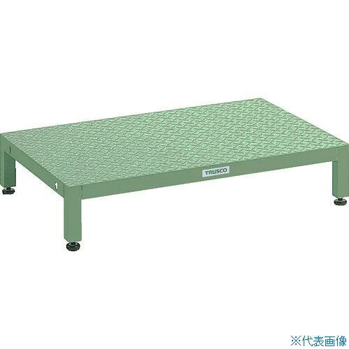 オレンジブック トラスコ中山　TRUSCOTRUSCO 高床用縞鋼板ステップ 1200X600XH190〜220 〔品番:UFSH1260S〕[ 注番:4673701]特長●滑り止め効果を出すため縞鋼板を使用しています。●連結も可能です。用...