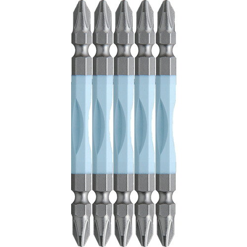 オレンジブック トラスコ中山　TRUSCOアネックス ドライバービット(トーションタイプ) 刃先+2×全長85mm (カラー5本入) 〔品番:ACTP52085〕[ 注番:4701542]特長●曲がり、折れに強い三枚羽トーション構造で、芯ブ...