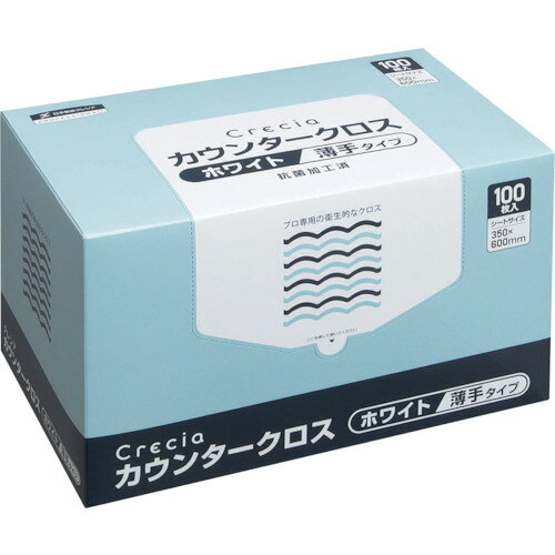 オレンジブック トラスコ中山　TRUSCOクレシア カウンタークロス 薄手タイプ ホワイト 〔品番:65402〕[ 注番:4705173]特長●抗菌加工済みなので、調理場や食事スペースでの台拭きに安心して使用できます。●薄手タイプです。用途...