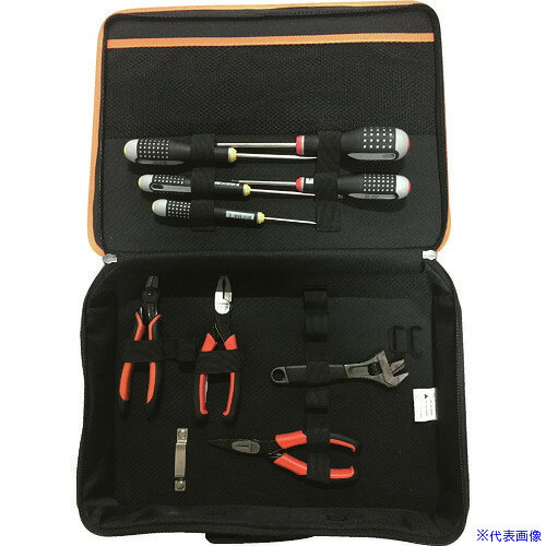 オレンジブック トラスコ中山　TRUSCOBAHCO スタンダード工具セット 〔品番:9845〕[ 注番:4707745]特長●BAHCOエルゴシリーズスタンダードセットです。●ケース付きですので持ち運びにも便利です。●ハンドル部はポリプロ...