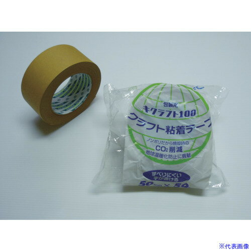 オレンジブック トラスコ中山　TRUSCO菊水 キクラフト100 50mm×50m 〔品番:10050〕[ 注番:4710801]特長●原紙の表面からポリエチレンラミネート処理をなくし、特殊はく離処理をした環境に優しい商品です。●天然ゴム系...
