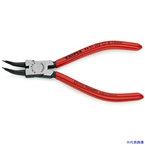 オレンジブック トラスコ中山　TRUSCOKNIPEX 穴用スナップリングプライヤー 45度 〔品番:4431J02〕[ 注番:4713567]特長●穴用スナップリングの取り付け、取り外しに適しています。●鍛造により大変頑丈です。●滑りにく...