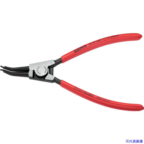 オレンジブック トラスコ中山　TRUSCOKNIPEX 軸用スナップリングプライヤー45度 19−60mm 〔品番:4631A22〕[ 注番:4713630]特長●軸用スナップリングの取り付け、取り外しに適しています。●鍛造により大変頑丈で...