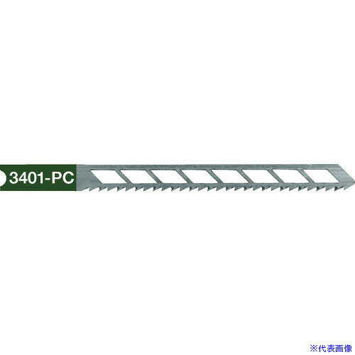 オレンジブック トラスコ中山　TRUSCOMPS 【売切廃番】 ジグソーブレード 「スケルトン」木工用 3401PC (5枚入) 〔品番:3401PC〕[ 注番:4715802]特長●刃部分に複数の窓を設けることで、切断時に刃とワークとの隙...