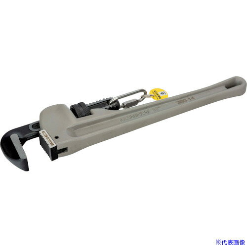 オレンジブック トラスコ中山　TRUSCOBAHCO 高所作業向け アルミニウムパイプレンチ 全長(呼称)253mm 〔品番:TAH38010〕[ 注番:4735653]特長●可動部のジョーの不意の脱落を防ぐため、ジョー部分に高所作業用カラ...