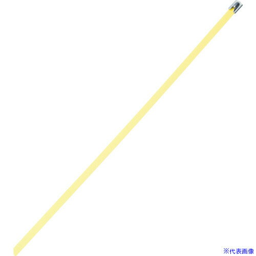 オレンジブック トラスコ中山　TRUSCOPANDUIT MLTタイプ フルコーティングステンレススチールバンド SUS316 黄 幅8.1mm 長さ363mm 50本入り MLTFC4H−LP316YL 〔品番:MLTFC4HLP316Y...