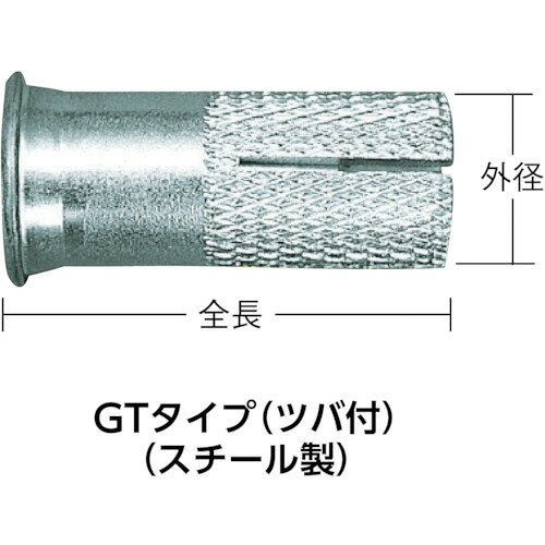 オレンジブック トラスコ中山　TRUSCOTRUSCO シーティーアンカー ツバ付 ステンレス W3/8X30 5本入 (コンクリート用アンカー/内部コーン打込み式) 〔品番:SGT3030BT〕[ 注番:4778235]特長●コンクリート...