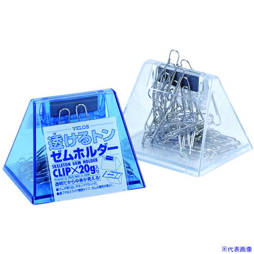 オレンジブック トラスコ中山　TRUSCOベロス 透けるトンゼムホルダ-磁石付 20g クリアブルー 〔品番:SGH567CB〕[ 注番:4781794]特長●磁石付きで取り出しやすいゼムホルダー仕様●色：青●とじ枚数(枚)：約20●縦(m...