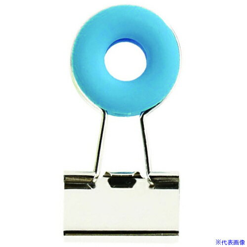 オレンジブック トラスコ中山　TRUSCOVELOS ドーナツクリップ ブルー 〔品番:DCD11BL〕[ 注番:4786516]特長●かわいいドーナツ型クリップ仕様●挟口寸法(mm)：32●とじ枚数(枚)：約90●色：青●縦(mm)：65...