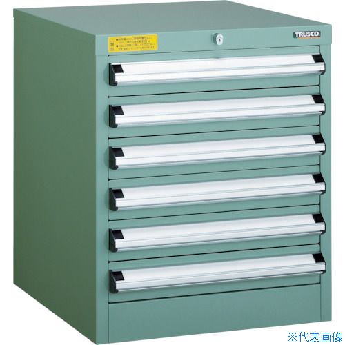 オレンジブック トラスコ中山　TRUSCOTRUSCO VE5S型中量キャビネット 500X550XH600 引出6段 〔品番:VE5S604〕[ 注番:4790383]特長●セーフティロック機構付のため引き出しを1段開けていると安全機構が...