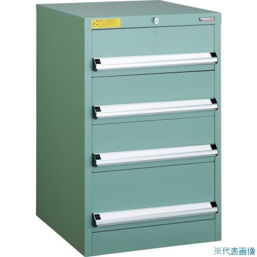 オレンジブック トラスコ中山　TRUSCOTRUSCO VE5S型中量キャビネット 500X550XH800 引出4段 〔品番:VE5S804〕[ 注番:4790464]特長●セーフティロック機構付のため引き出しを1段開けていると安全機構が...