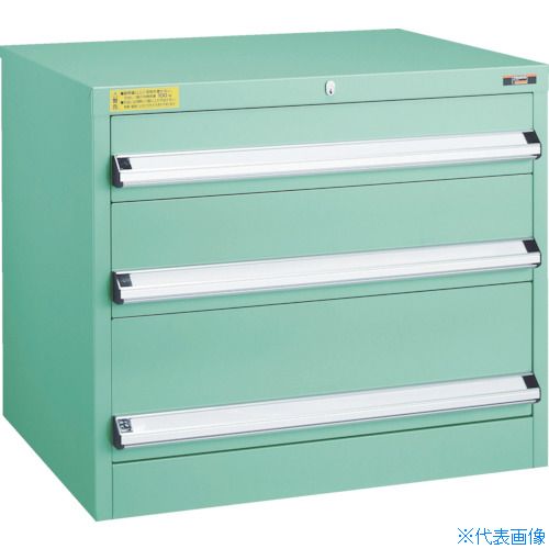 オレンジブック トラスコ中山　TRUSCOTRUSCO VE7S型中量キャビネット 700X550XH600 引出3段 〔品番:VE7S603〕[ 注番:4791177]特長●セーフティロック機構付のため引き出しを1段開けていると安全機構が...