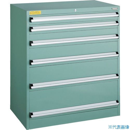 オレンジブック トラスコ中山　TRUSCOTRUSCO VE9S型中量キャビネット 880×550×H1000 引出6段 〔品番:VE9S1009〕[ 注番:4791410]特長●セーフティロック機構付のため引き出しを1段開けていると安全機...