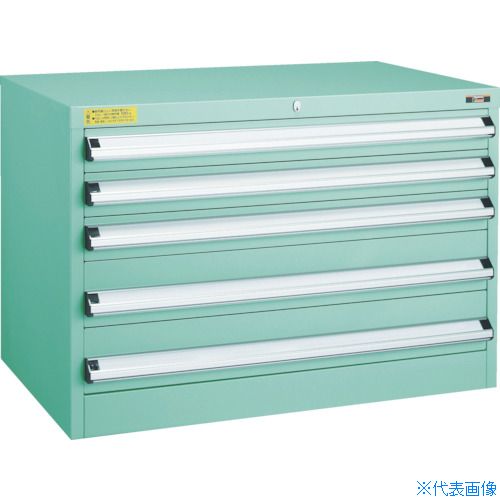 オレンジブック トラスコ中山　TRUSCOTRUSCO VE9S型中量キャビネット 880X550XH600 引出5段 〔品番:VE9S605〕[ 注番:4791576]特長●セーフティロック機構付のため引き出しを1段開けていると安全機構が...