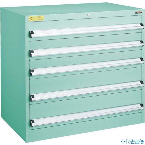 オレンジブック トラスコ中山　TRUSCOTRUSCO VE9S型中量キャビネット 880×550×H800 引出5段 〔品番:VE9S801〕[ 注番:4791614]特長●セーフティロック機構付のため引き出しを1段開けていると安全機構が...