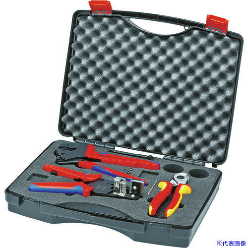 オレンジブック トラスコ中山　TRUSCOKNIPEX 9791−01 太陽光発電用工具セット 3点 〔品番:979101〕[ 注番:4793099]特長●太陽光発電用の工具をコンパクトにまとめた装備セットです。●工具やダイス、ポジショニン...